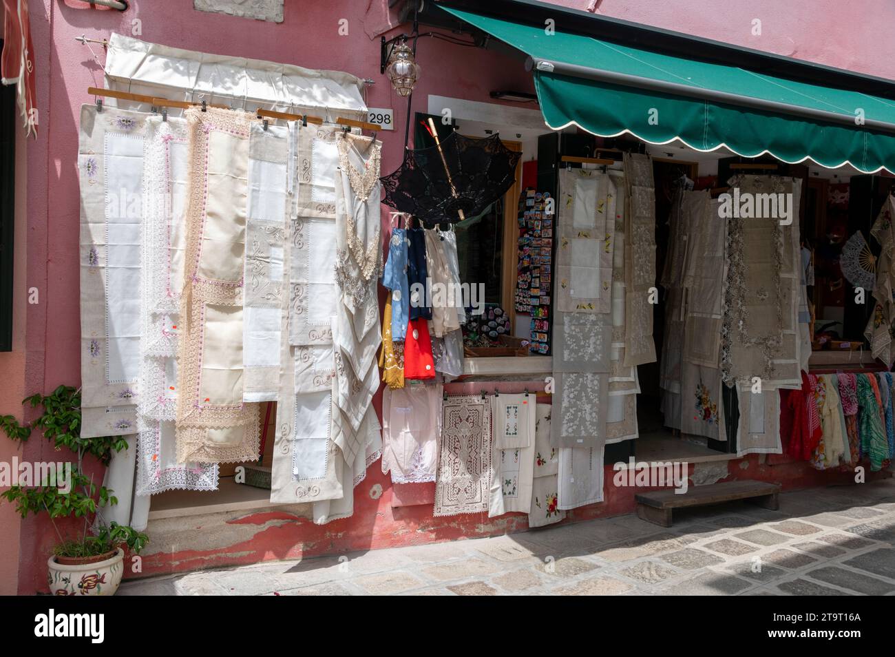 A gift shop selling Burano lace in one of the small islands dotted around the Venetian lagoon ...