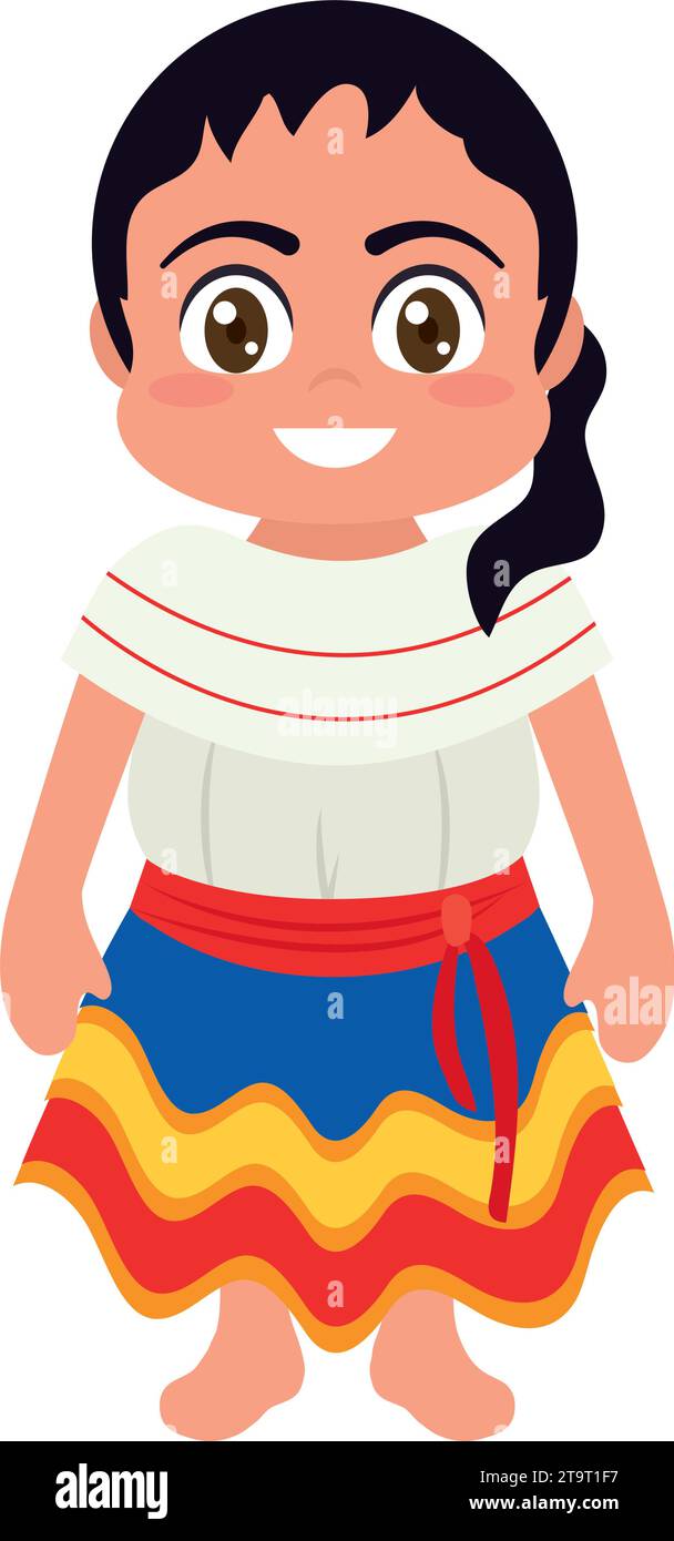 ecuadorian girl illustration Stock Vector Image & Art - Alamy