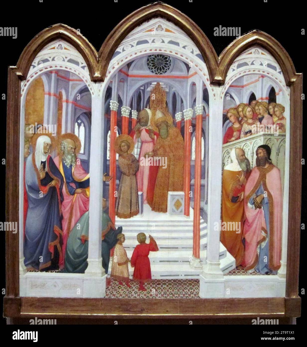 Presentation of the Virgin in the Temple 1398-99 by Paolo Di Giovanni Fei Stock Photo - Alamy