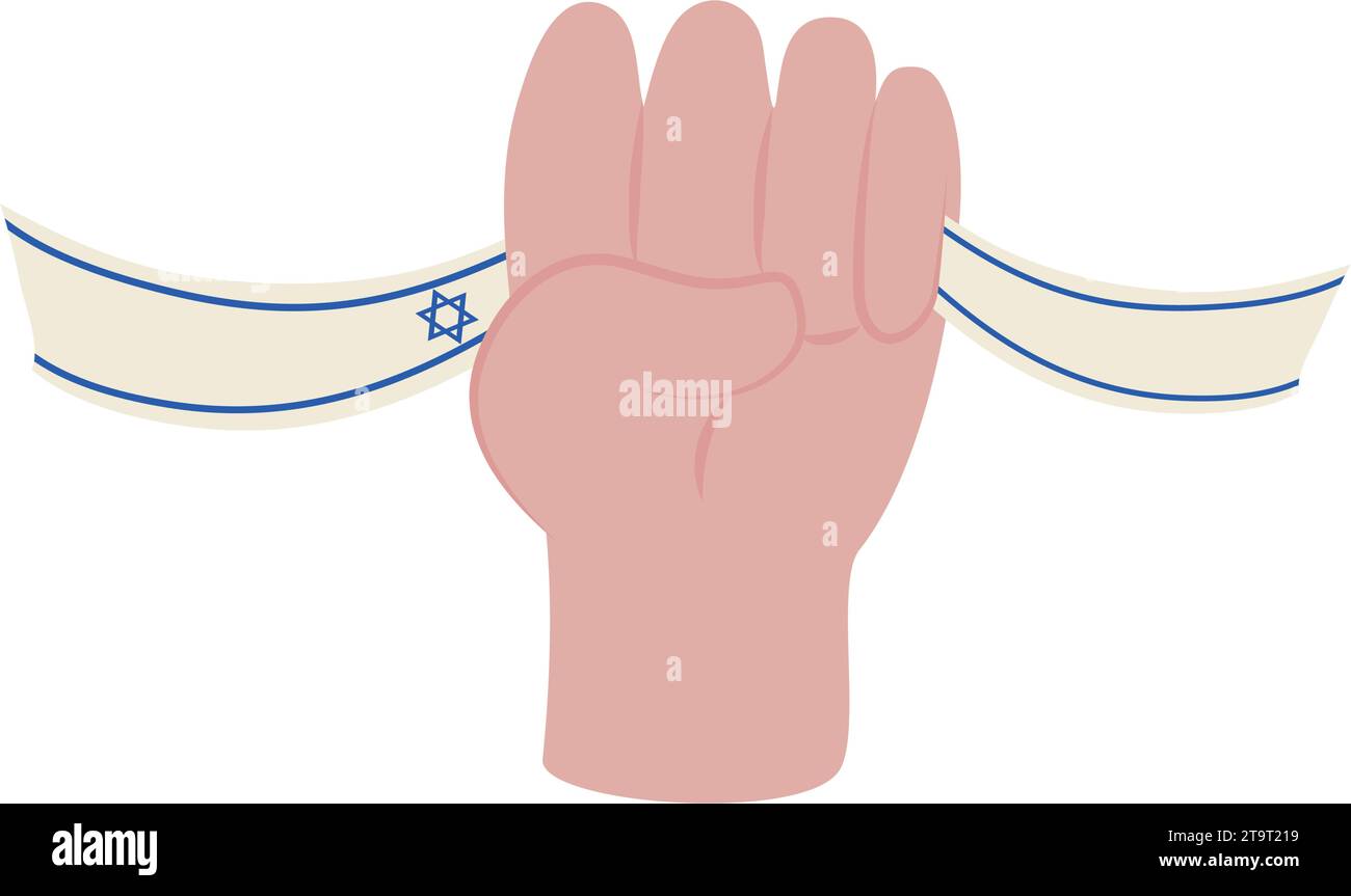 israel flag on hand Stock Vector Image & Art - Alamy