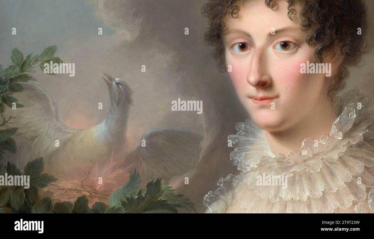 Portrait of a Lady with Her Infant Child (detail) - by Luis Paret Y ...