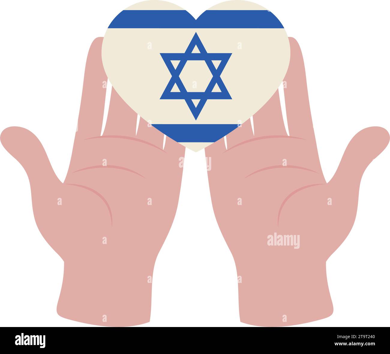 israel heart on hands Stock Vector Image & Art - Alamy