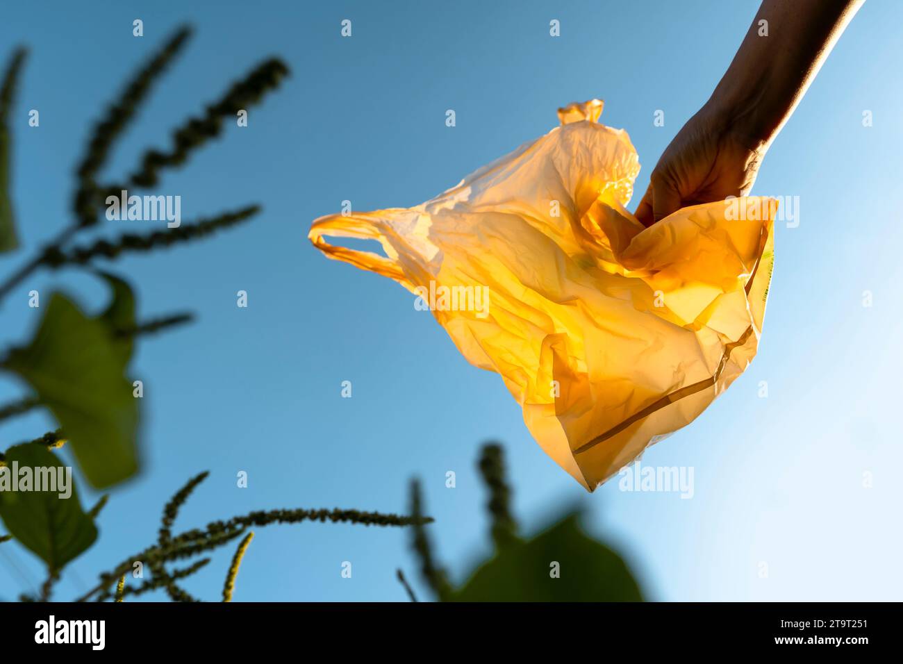 Volunteer Collect plastic bags at public parks for zero-waste, garbage ...