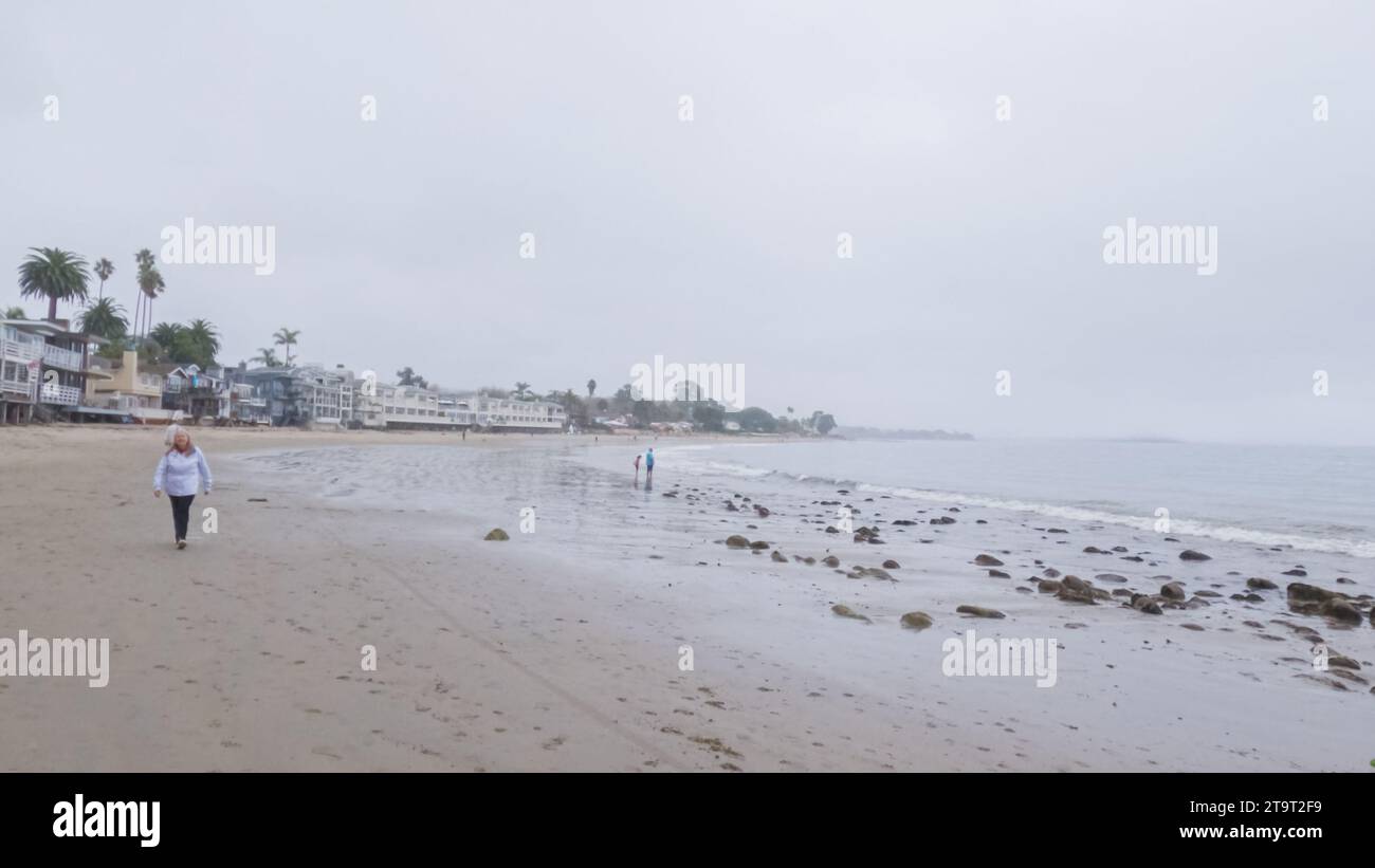 Gloomy Winter Beach Walk in Miramar, California Stock Photo - Alamy
