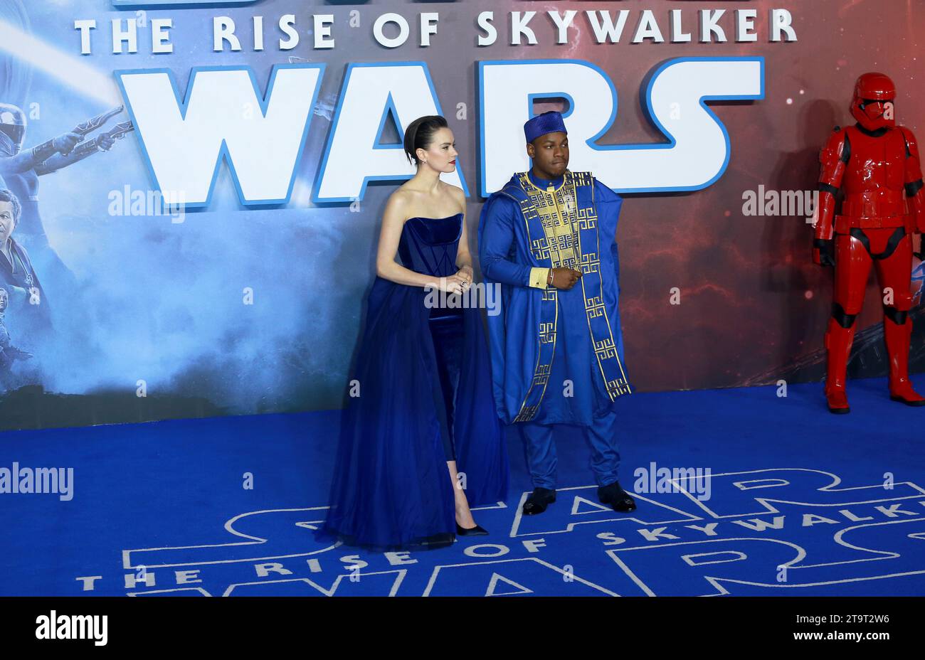 Daisy Ridley and John Boyega attend "Star Wars: The Rise of Skywalker" European Premiere at ...