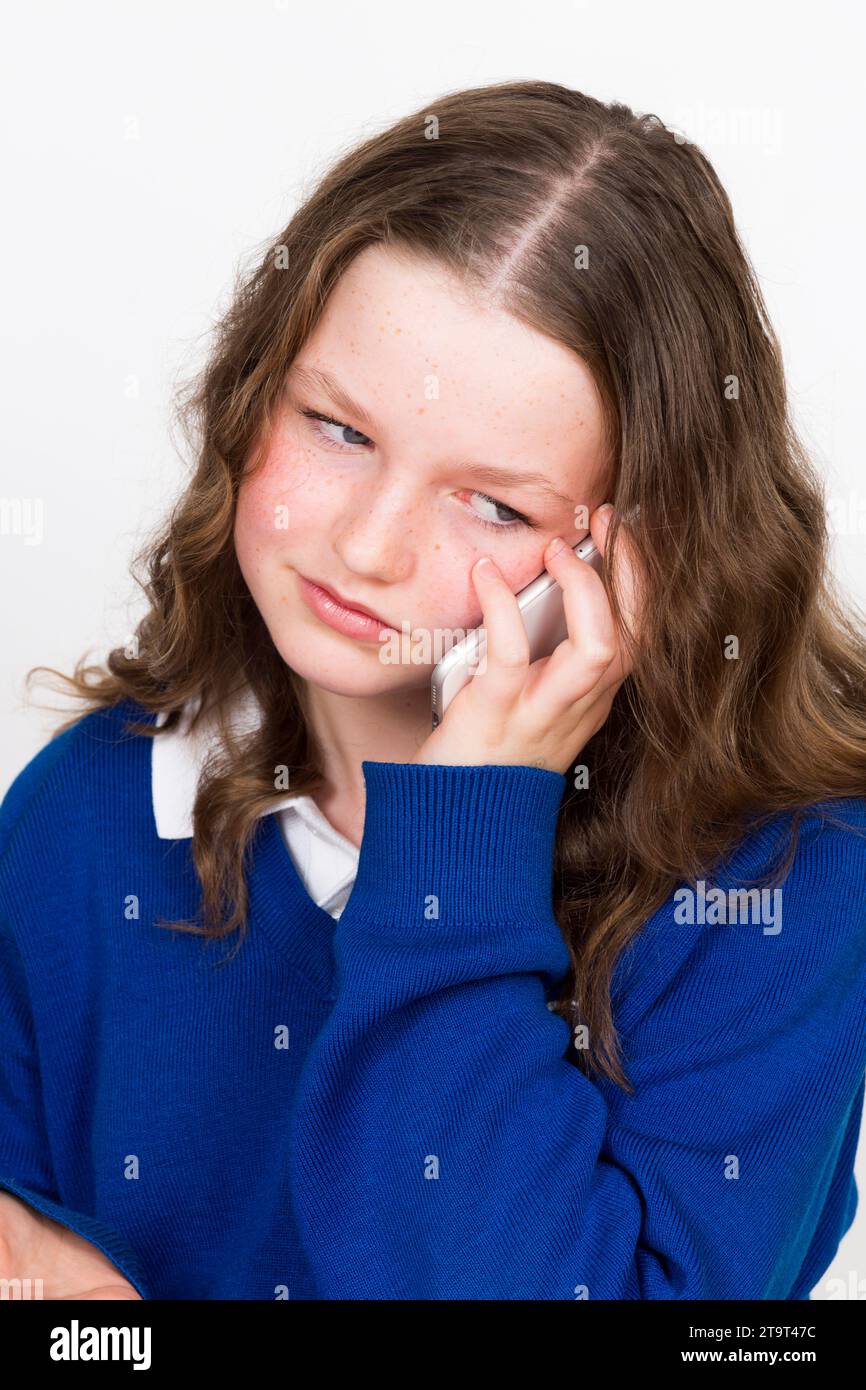 Year 7 school girl child aged 11 years / year old kid wearing school ...