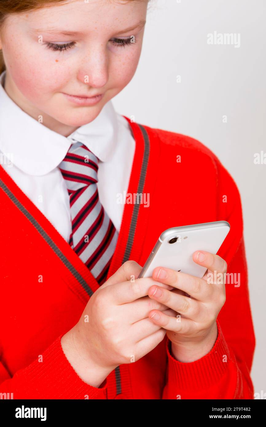 Year 5 school girl child aged 9 years / year old kid in school uniform ...