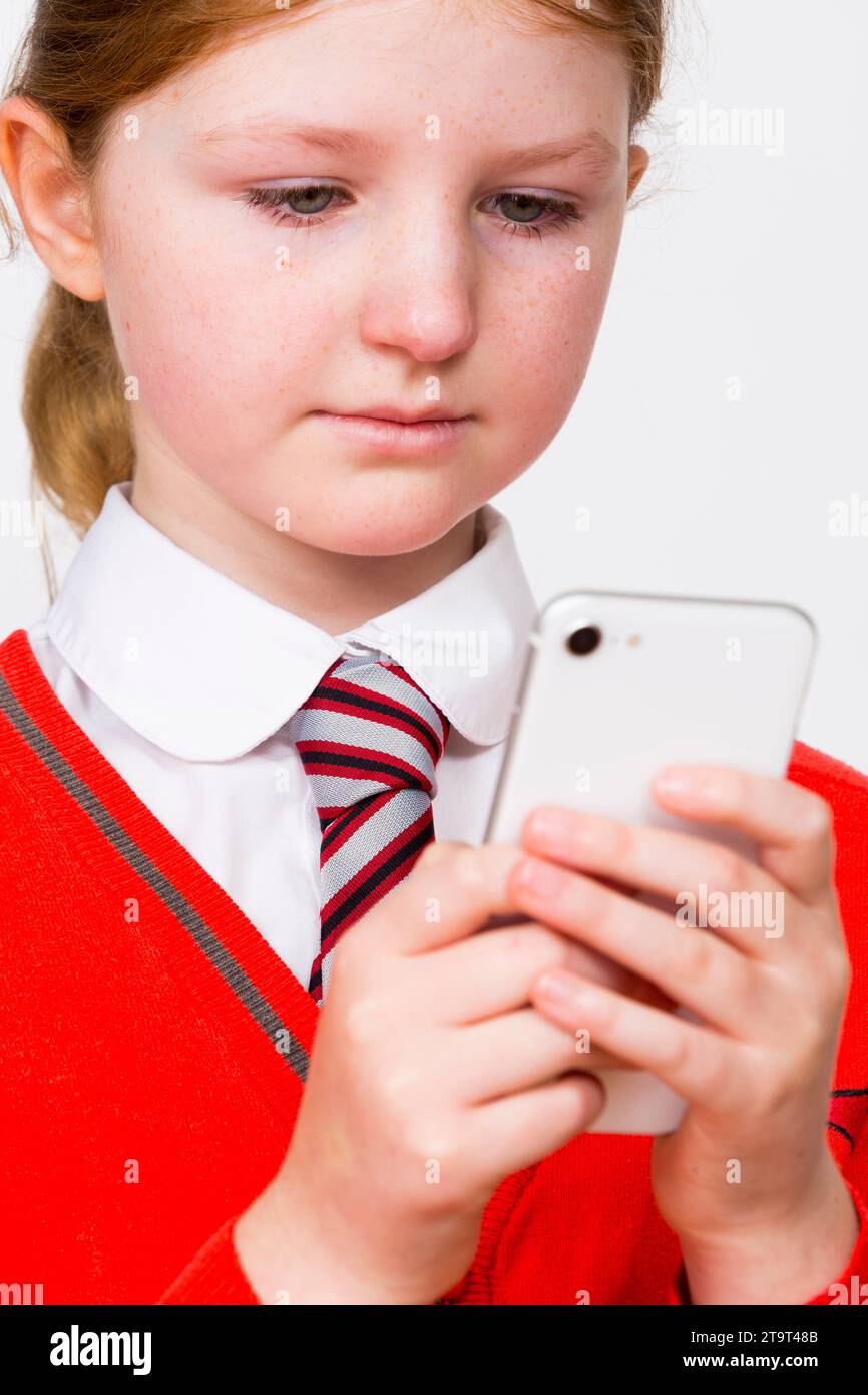 Year 5 school girl child aged 9 years / year old kid in school uniform ...