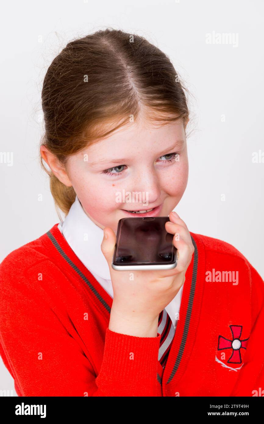 Year 5 school girl child aged 9 years / year old kid wearing school ...