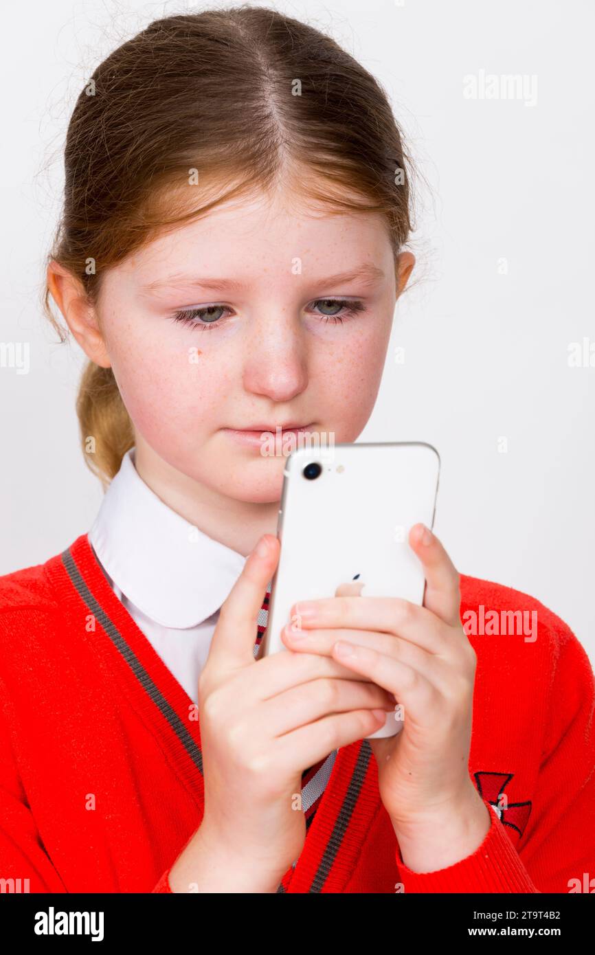 Year 5 school girl child aged 9 years / year old kid in school uniform ...