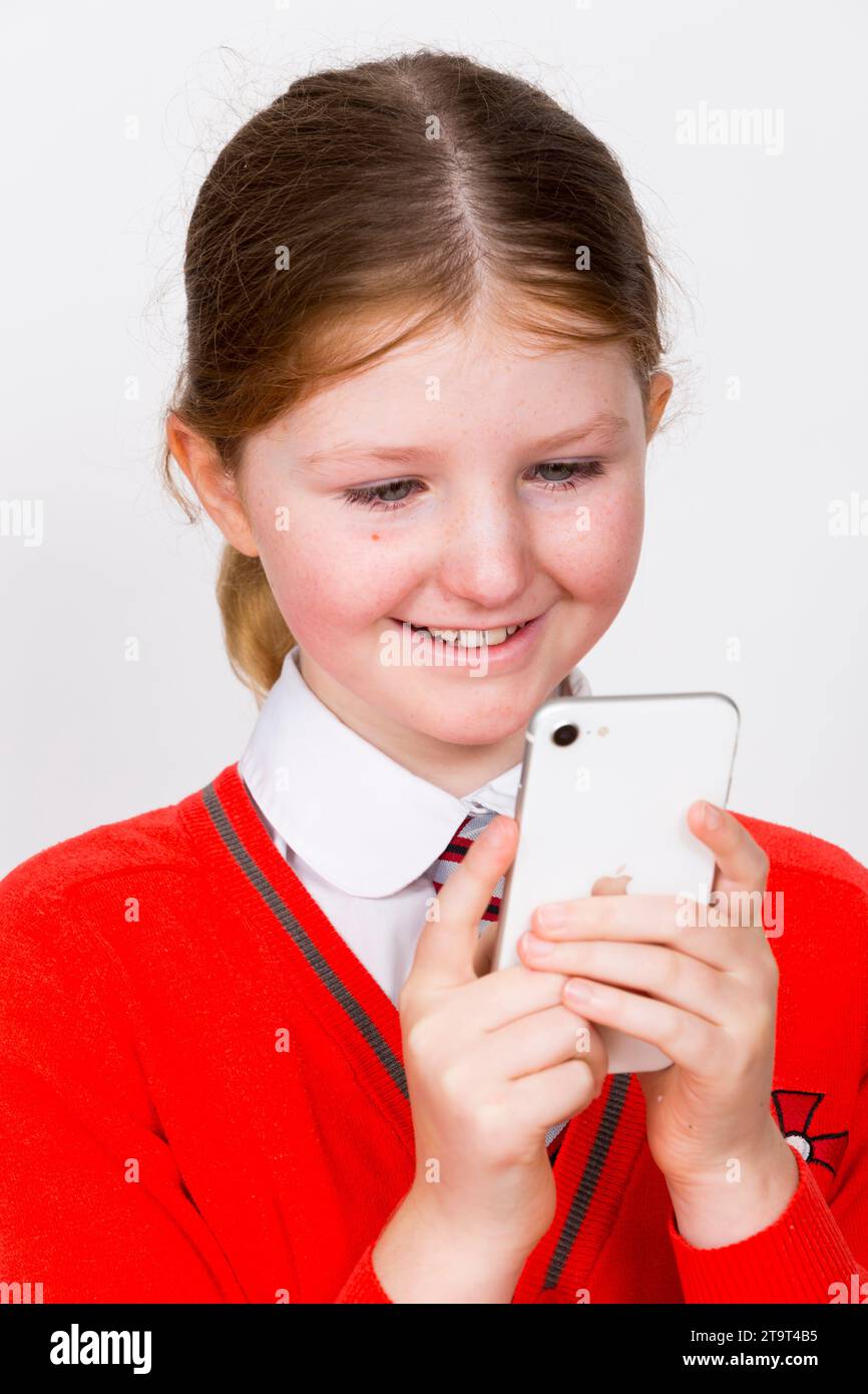 Year 5 school girl child aged 9 years / year old kid wearing school ...