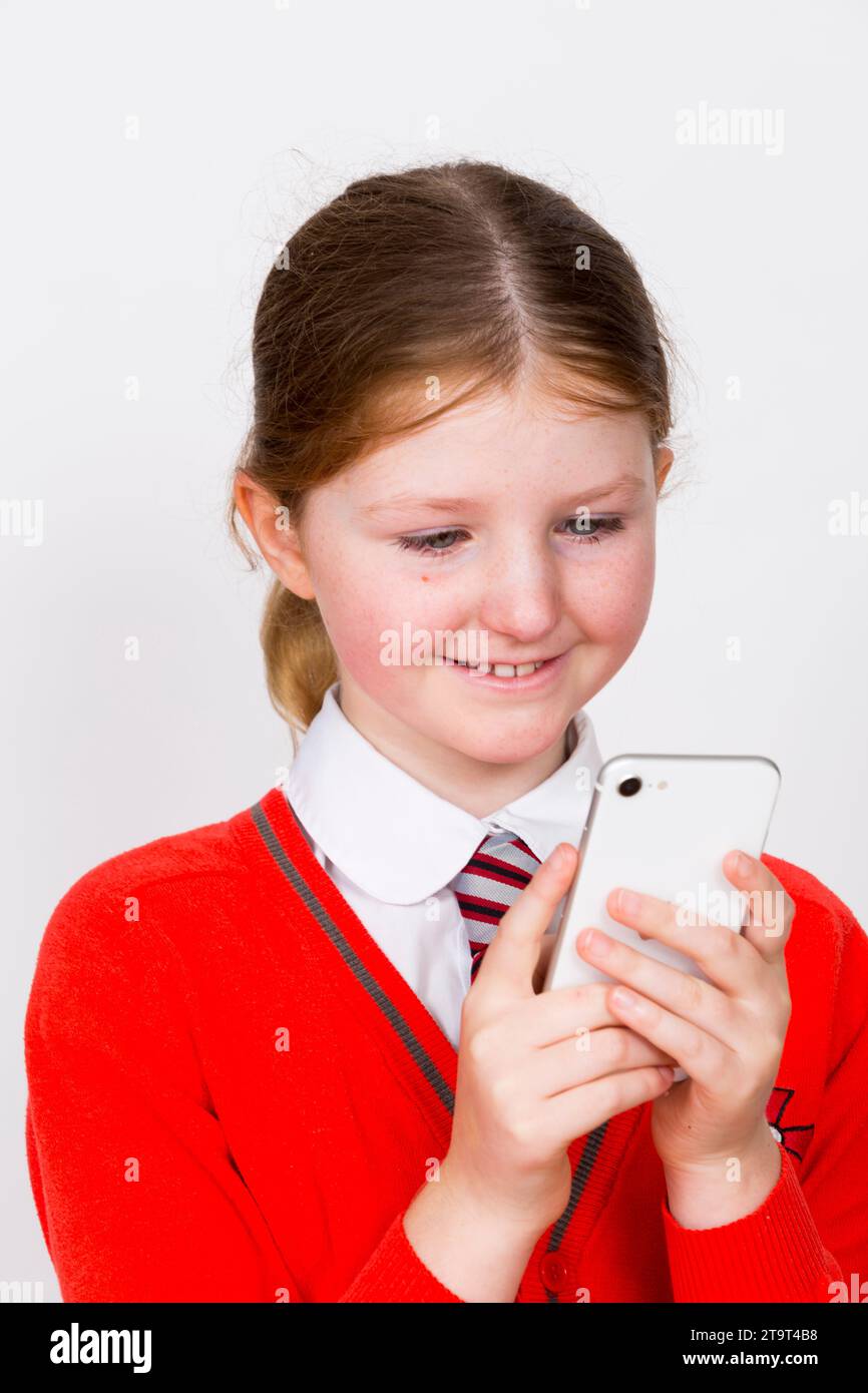 Year 5 school girl child aged 9 years / year old kid wearing school ...