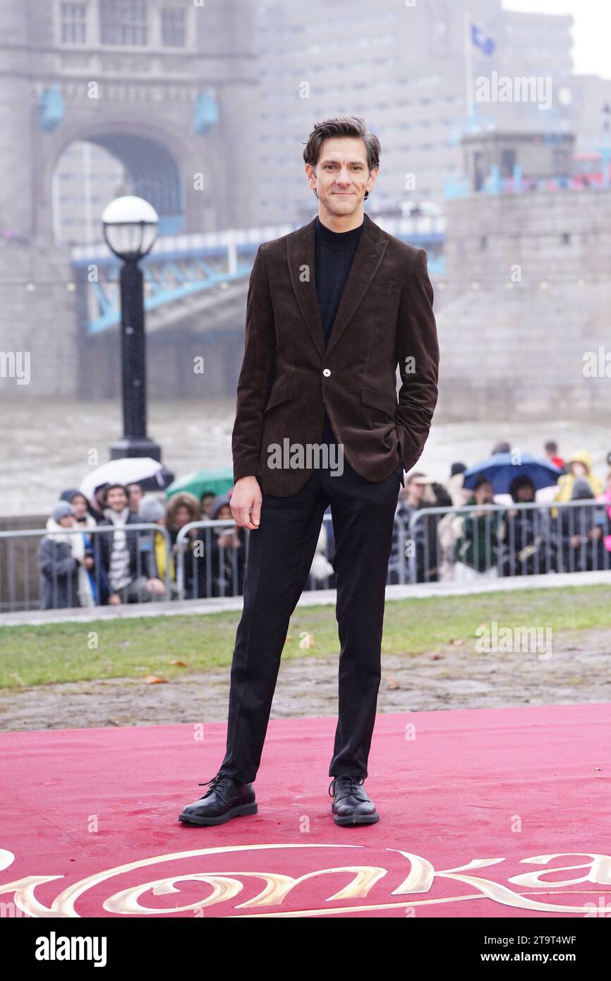 Matthew Baynton during a photo call with the cast of Wonka at Potter's ...