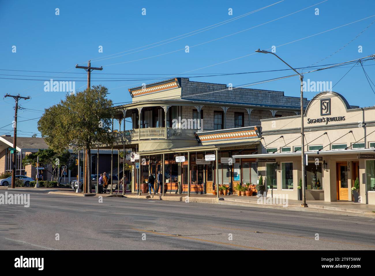 Fredericksburg, USA - November 1, 2023: The Main Street in ...