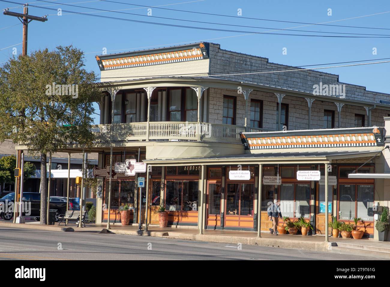 Fredericksburg, USA - November 1, 2023: The Main Street in ...
