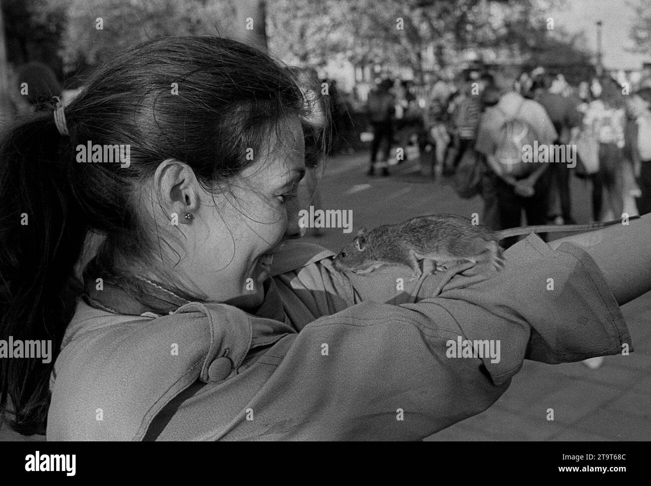 Erster Mai DDR, Berlin, 30.04.1990, Maifeier auf dem Kollwitzplatz ...