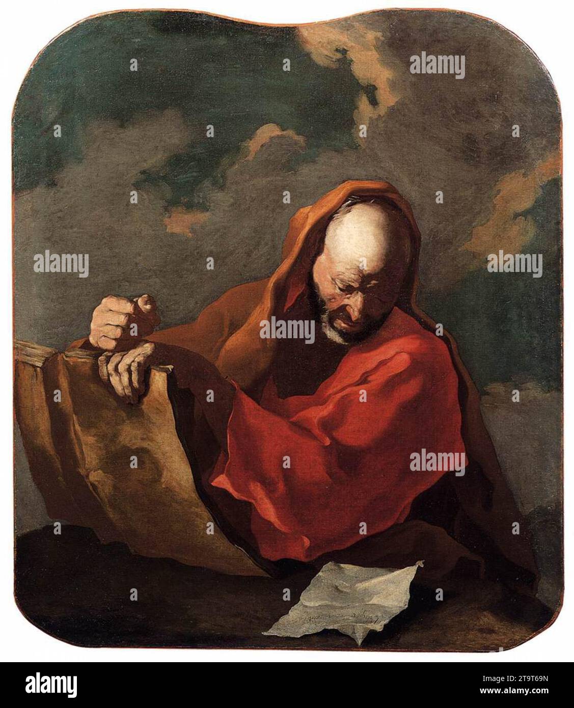 A Philosopher 1730s by Giuseppe Antonio Petrini Stock Photo - Alamy