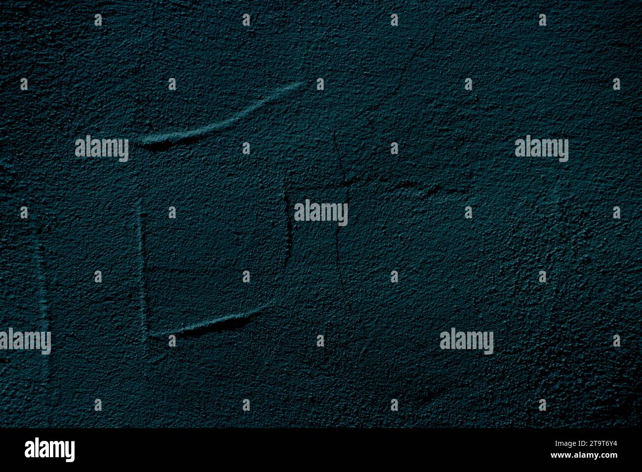 Teal colored abstract wall background with textures of different shades ...