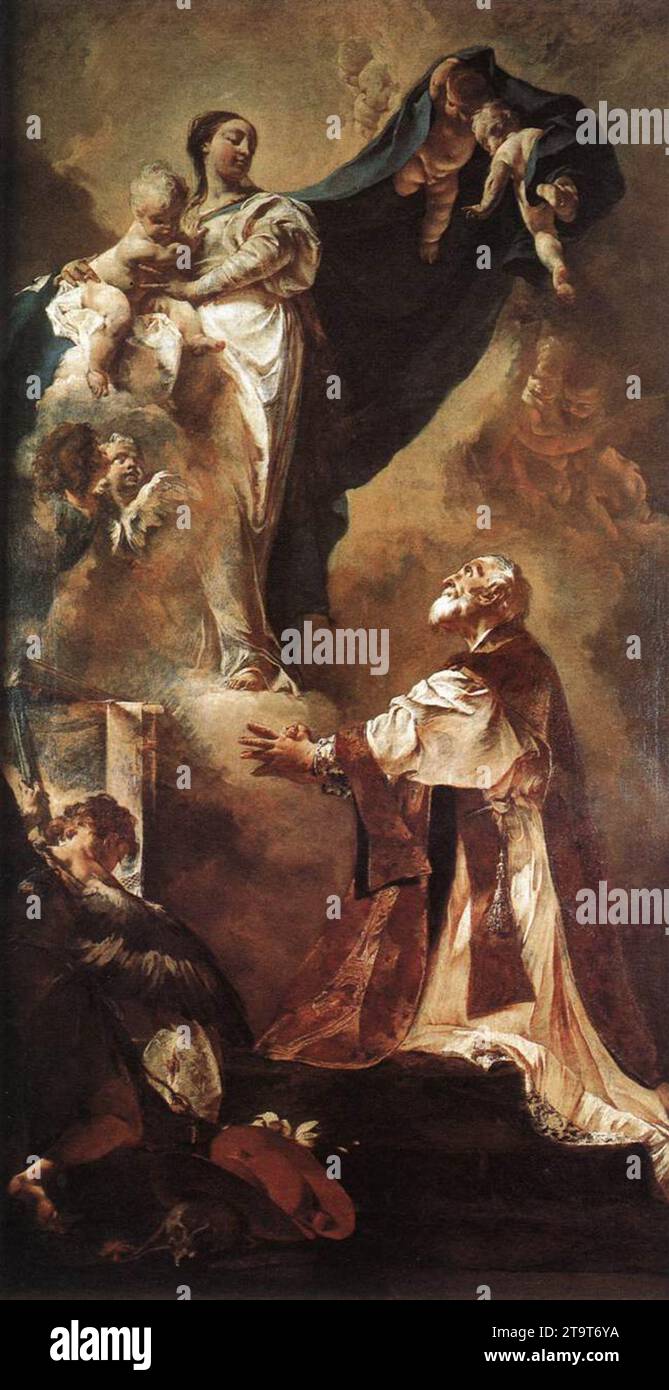 The Virgin Appearing To St Philip Neri 1725 By Giovanni Battista