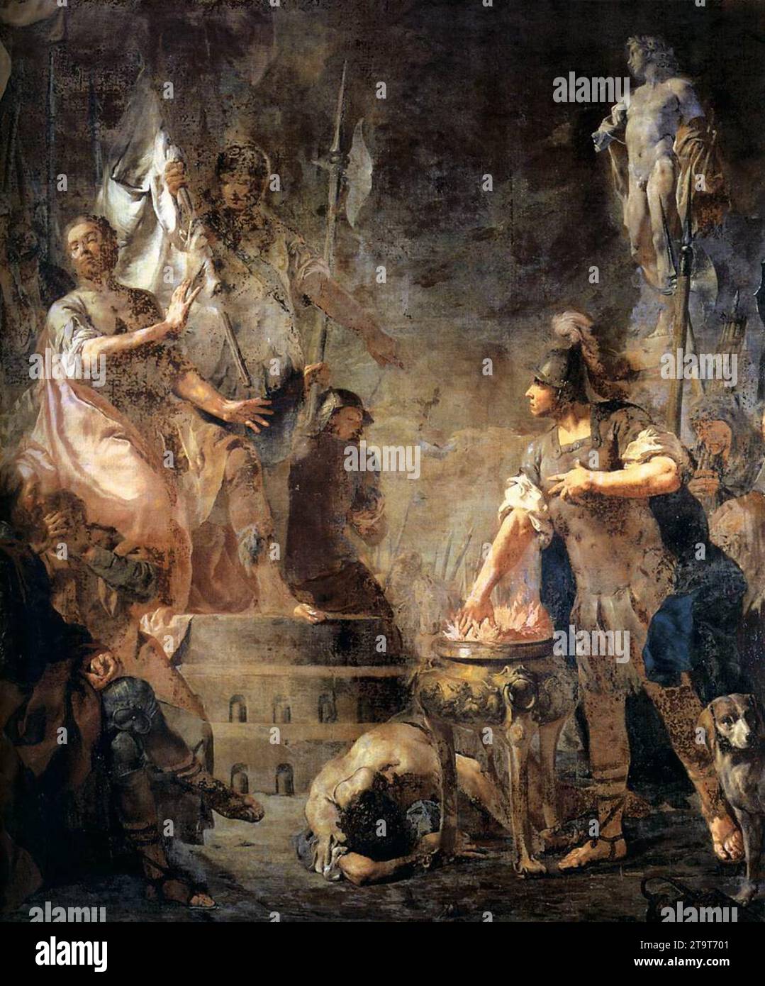 Mucius Scaevola before King Porsenna 1745 by Giovanni Battista ...