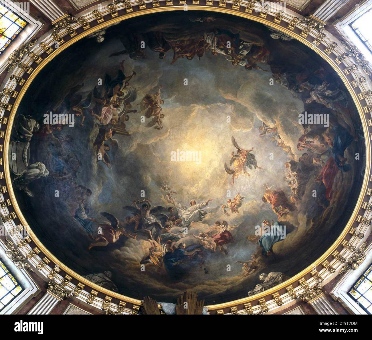 Ceiling painting 1760s by Jean-Baptiste-Marie Pierre Stock Photo - Alamy