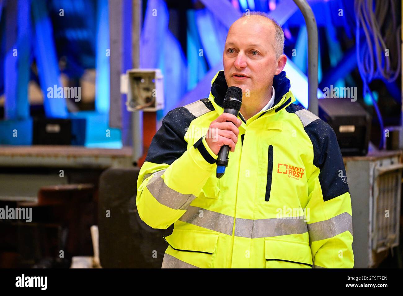 Brussels, Belgium. 27th Nov, 2023. Infrabel Program Manager SAFER-W ...