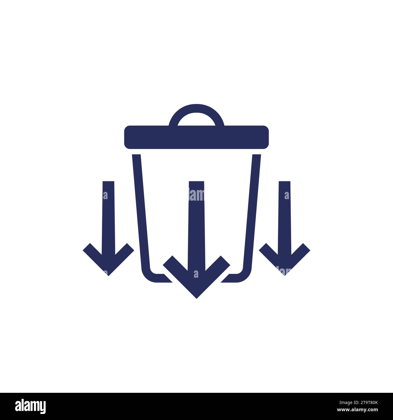 Reducing waste icon with a trash bin Stock Vector Image & Art - Alamy