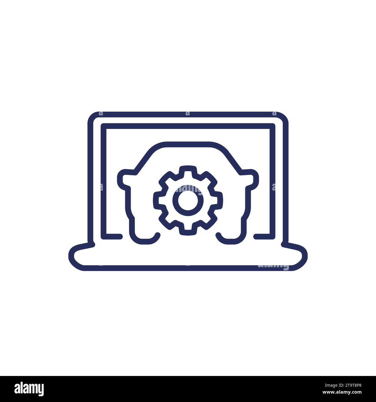 Car computer diagnostic icon Cut Out Stock Images & Pictures - Alamy