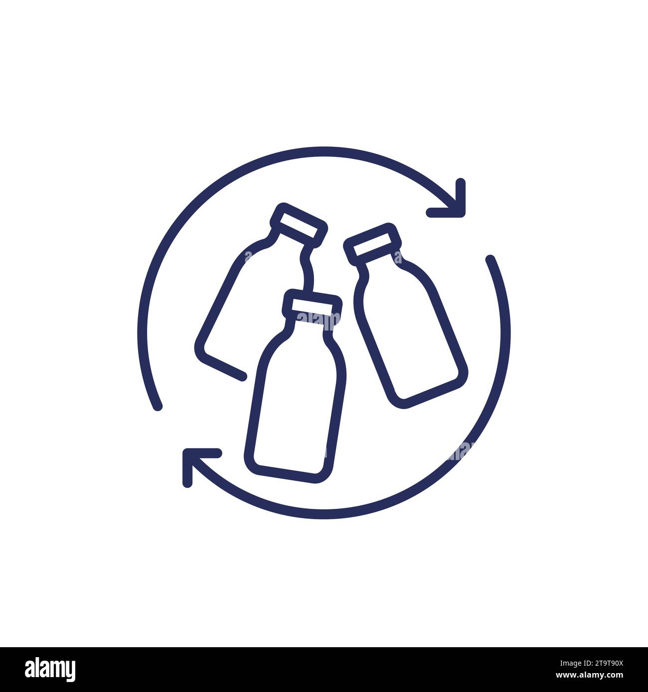 Plastic bottles recycling factory Stock Vector Images - Alamy