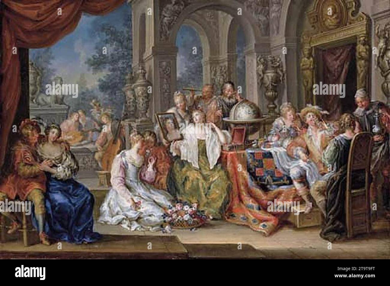 Allegory of Five Senses 1731 by Johann Georg Platzer Stock Photo - Alamy