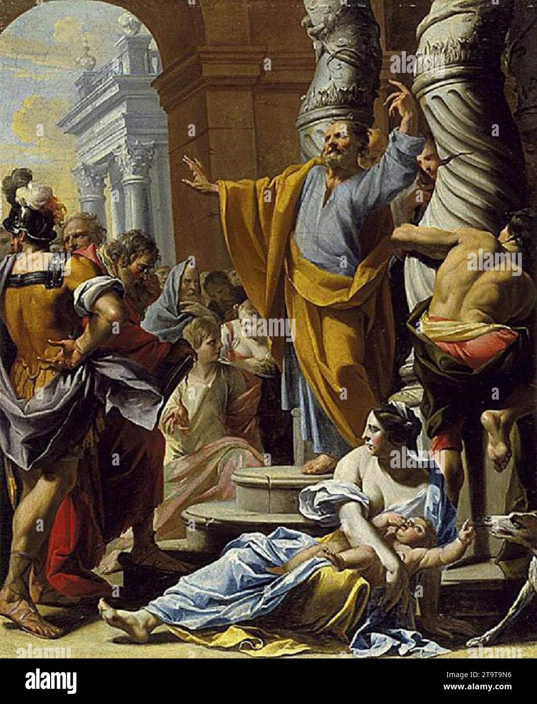 St Peter Preaching in Jerusalem 1642 by Charles Poerson Stock Photo - Alamy