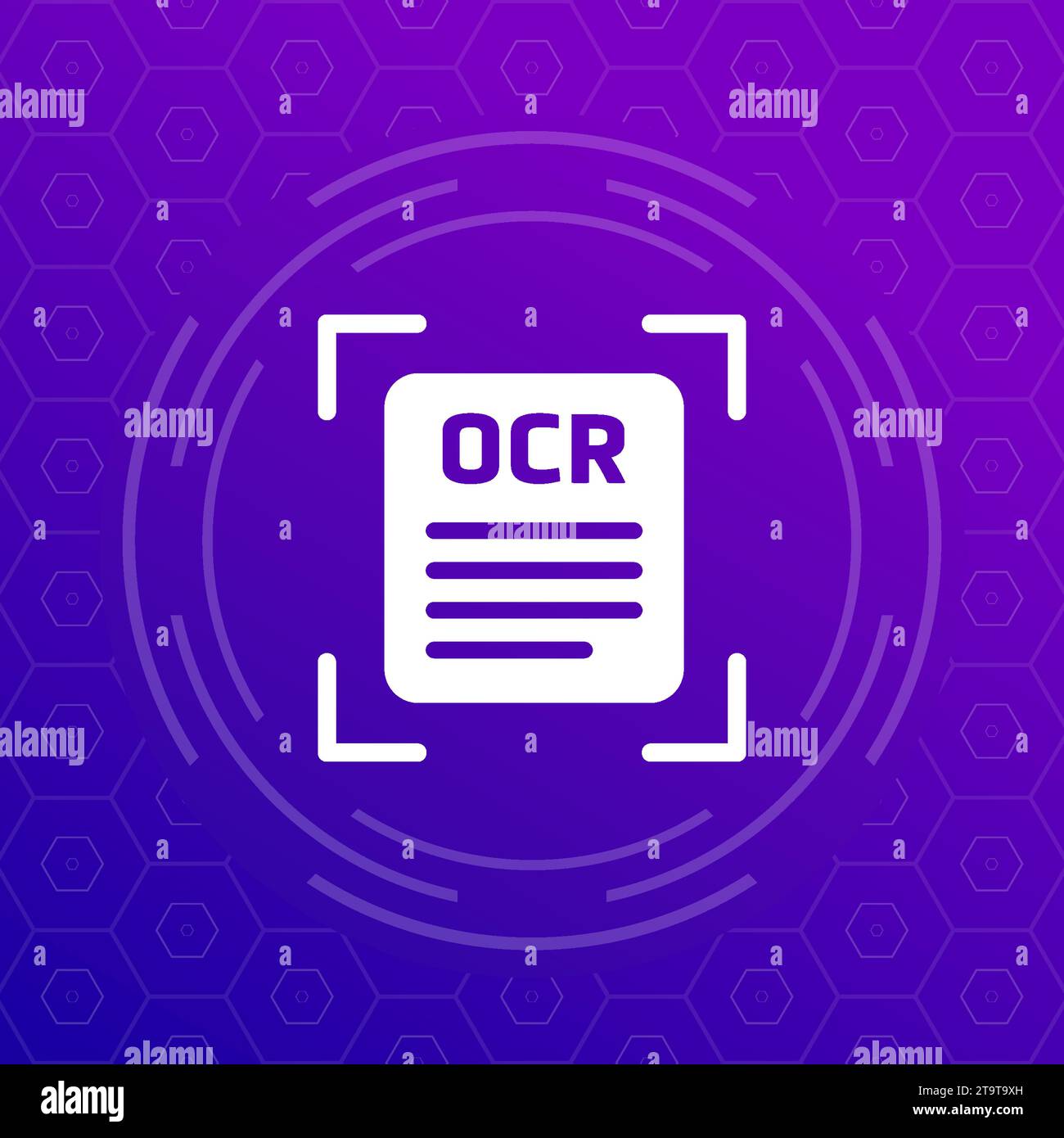 OCR, Optical character recognition icon for web Stock Vector Image ...