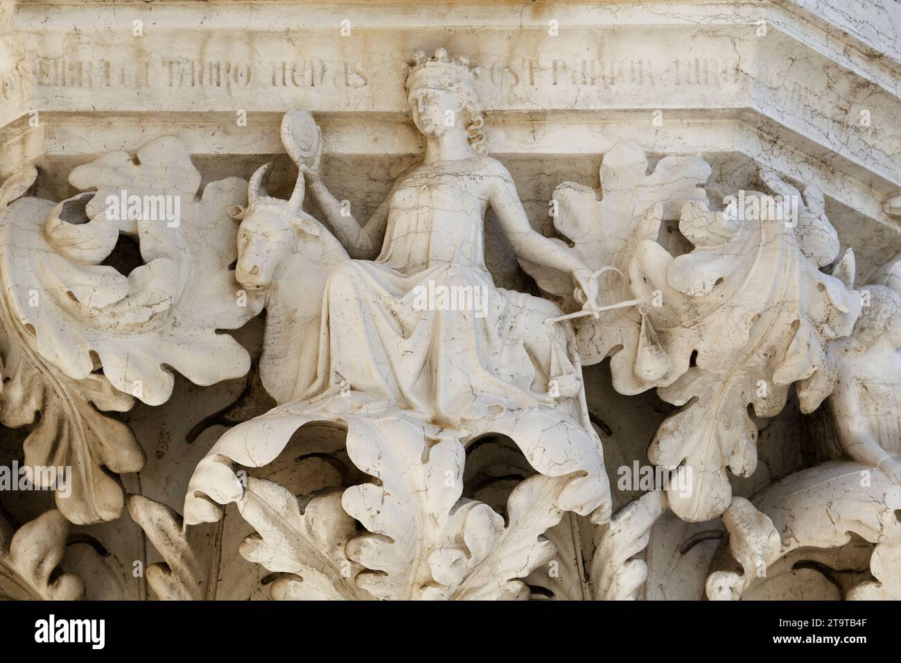 Venus, Taurus and Libra - Planets and Zodiac - Corner pillar capital of ...