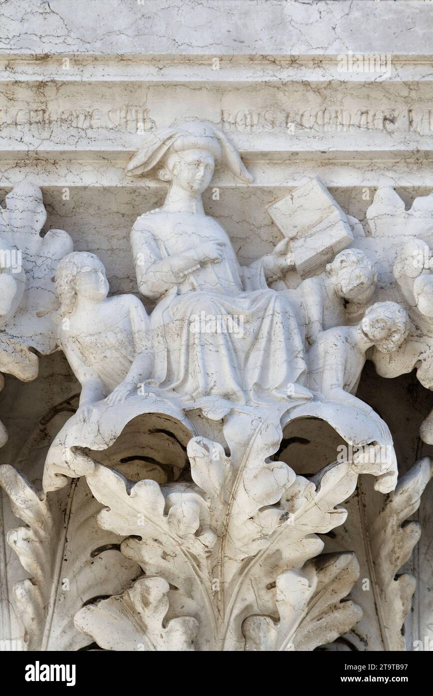 Mercurius and Gemini - Planets and Zodiac - Corner pillar capital of ...