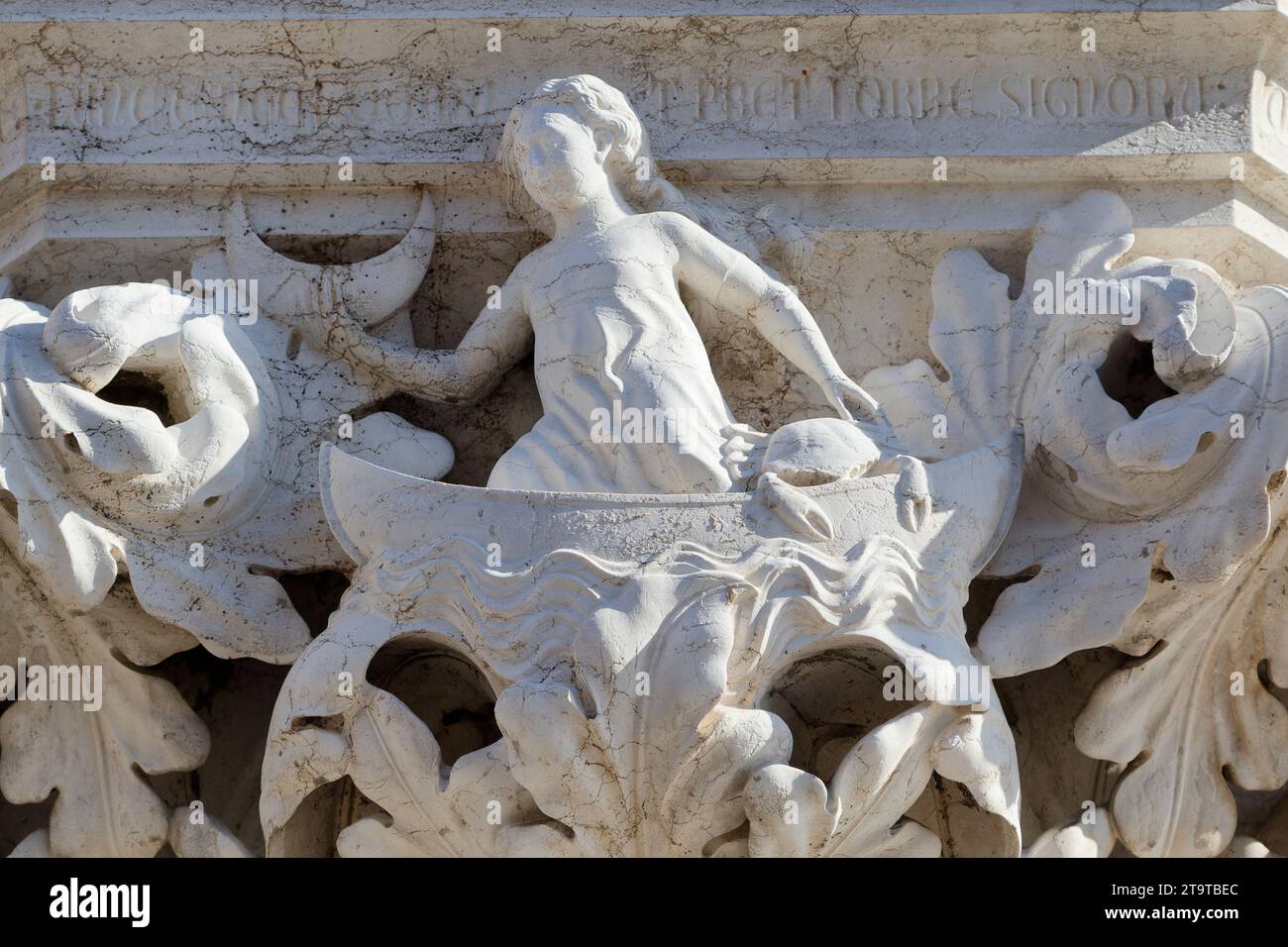 Moon and Cancer - Planets and Zodiac - Corner pillar capital of Palazzo ...