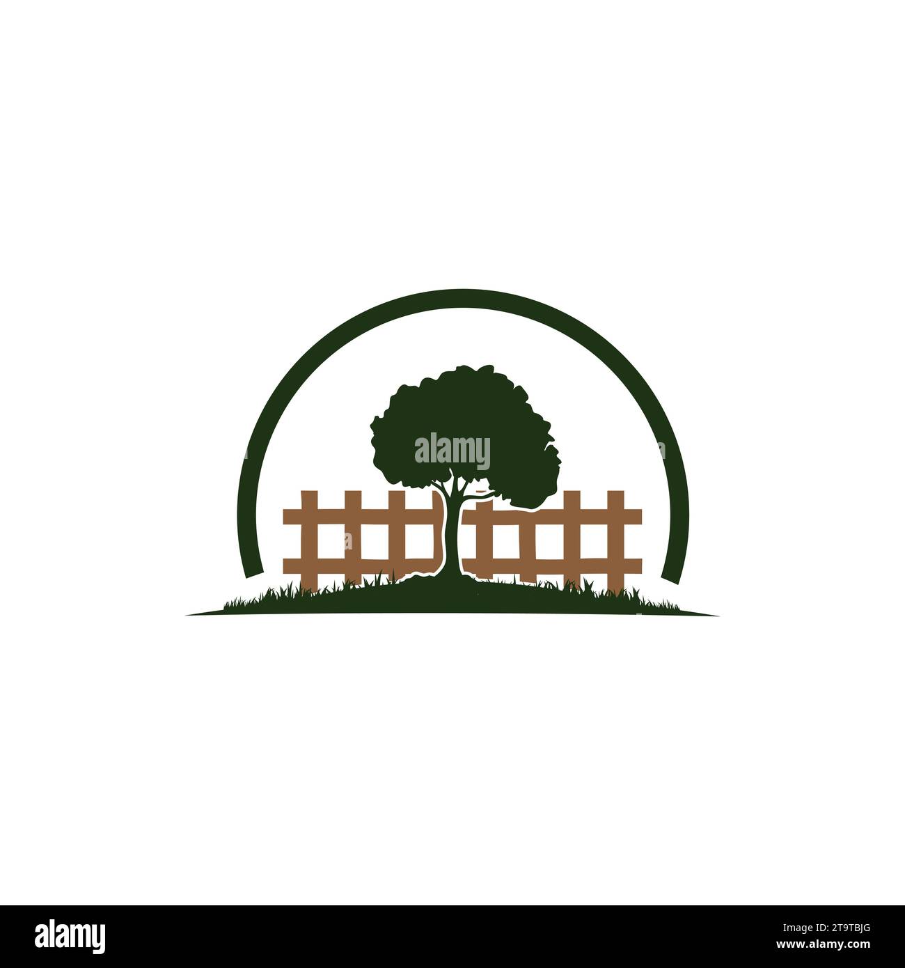 Fence logo design, landscaping wooden fence logo illustration design ...