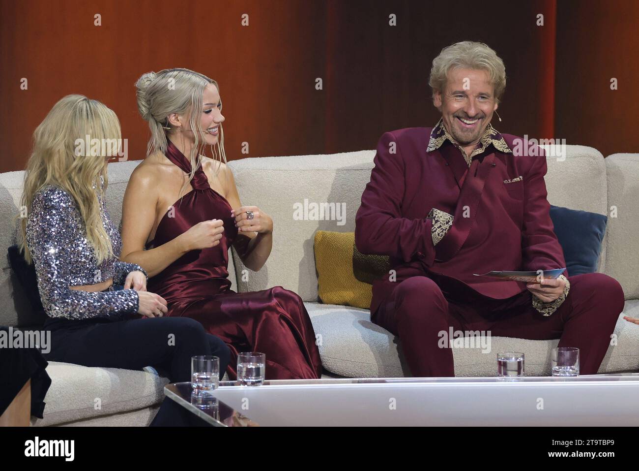 ZDF-Unterhaltungsshow Wetten dass.. - live aus Offenburg Moderator Thomas Gottschalk mit Helene ...