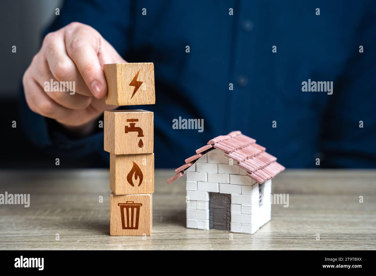 House and utilities. Electricity, heating, water and gas. Energy ...