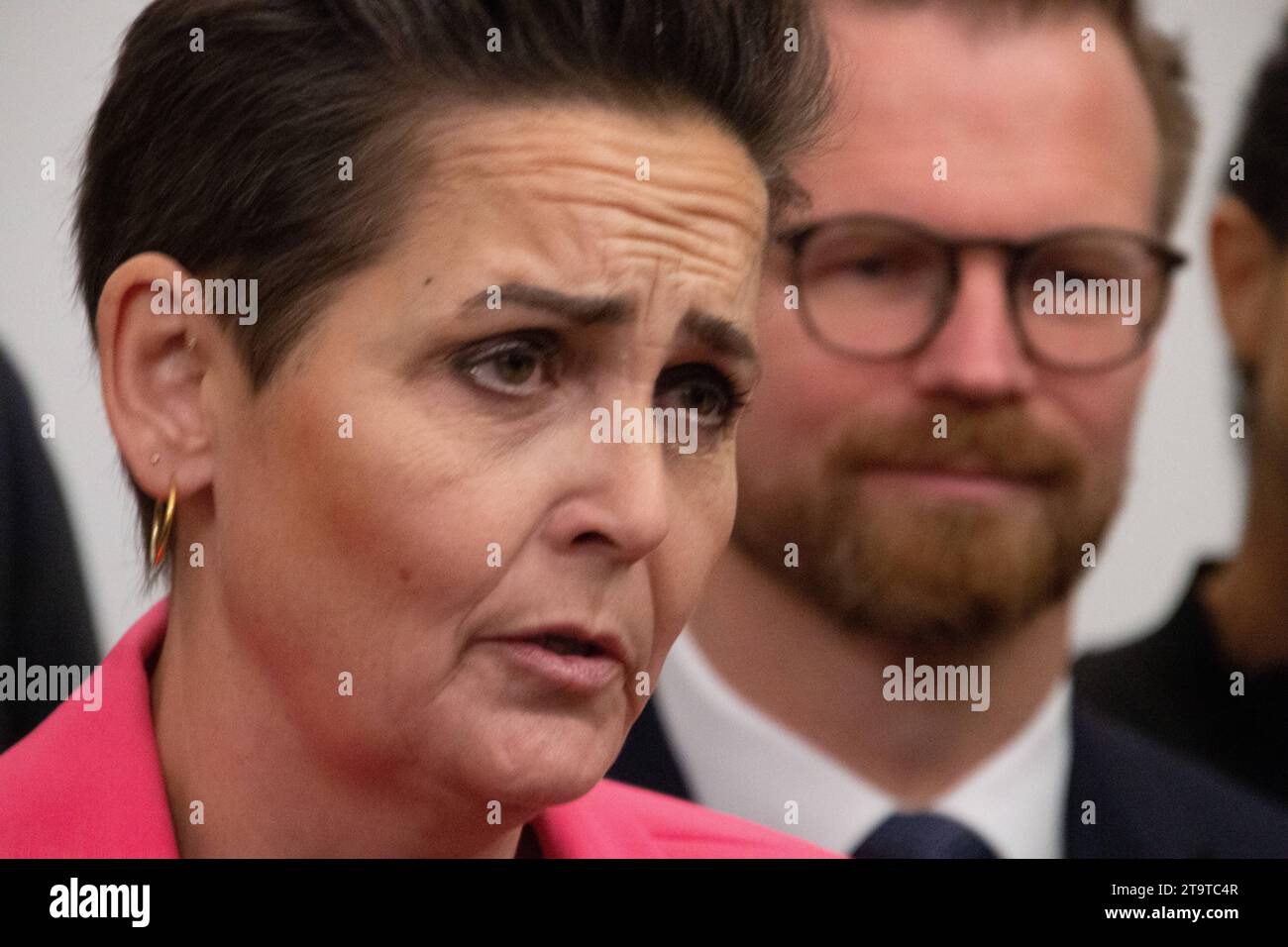 Press conference on the budget agreement for 2024. Danish Minister of ...