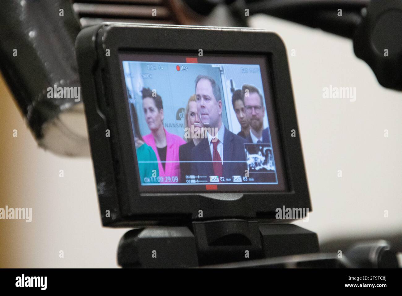 Press conference on the budget agreement for 2024. Danish Minister of ...