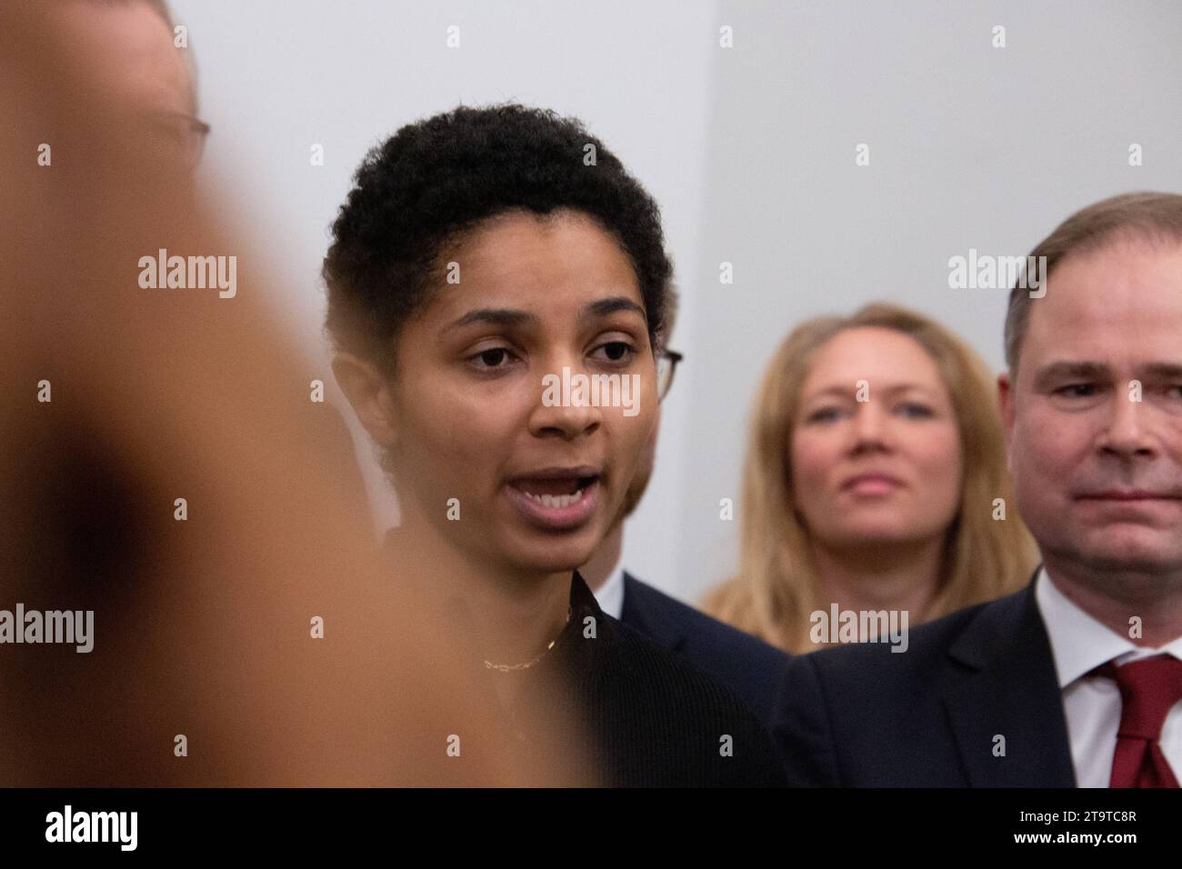 Press conference on the budget agreement for 2024. Danish Minister of ...