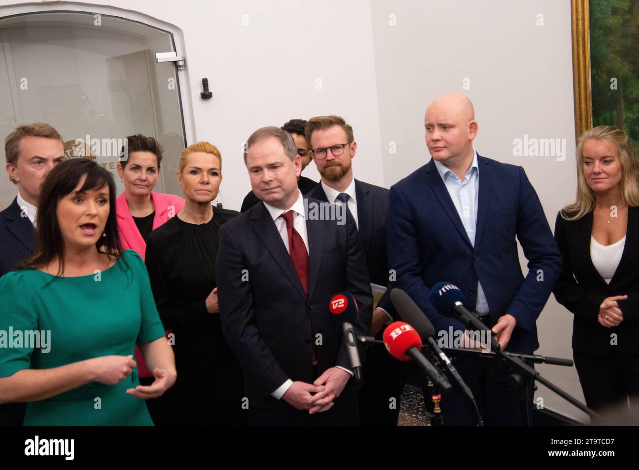 Press conference on the budget agreement for 2024. Danish Minister of ...