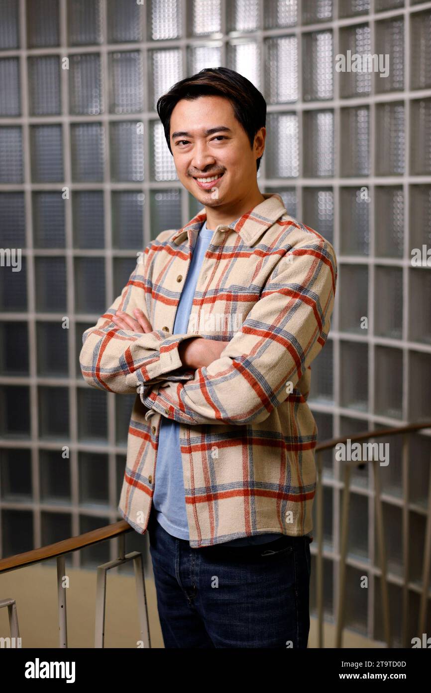 Schauspieler Aaron Le beim Fototermin am Set der ARD TV-Serie ...