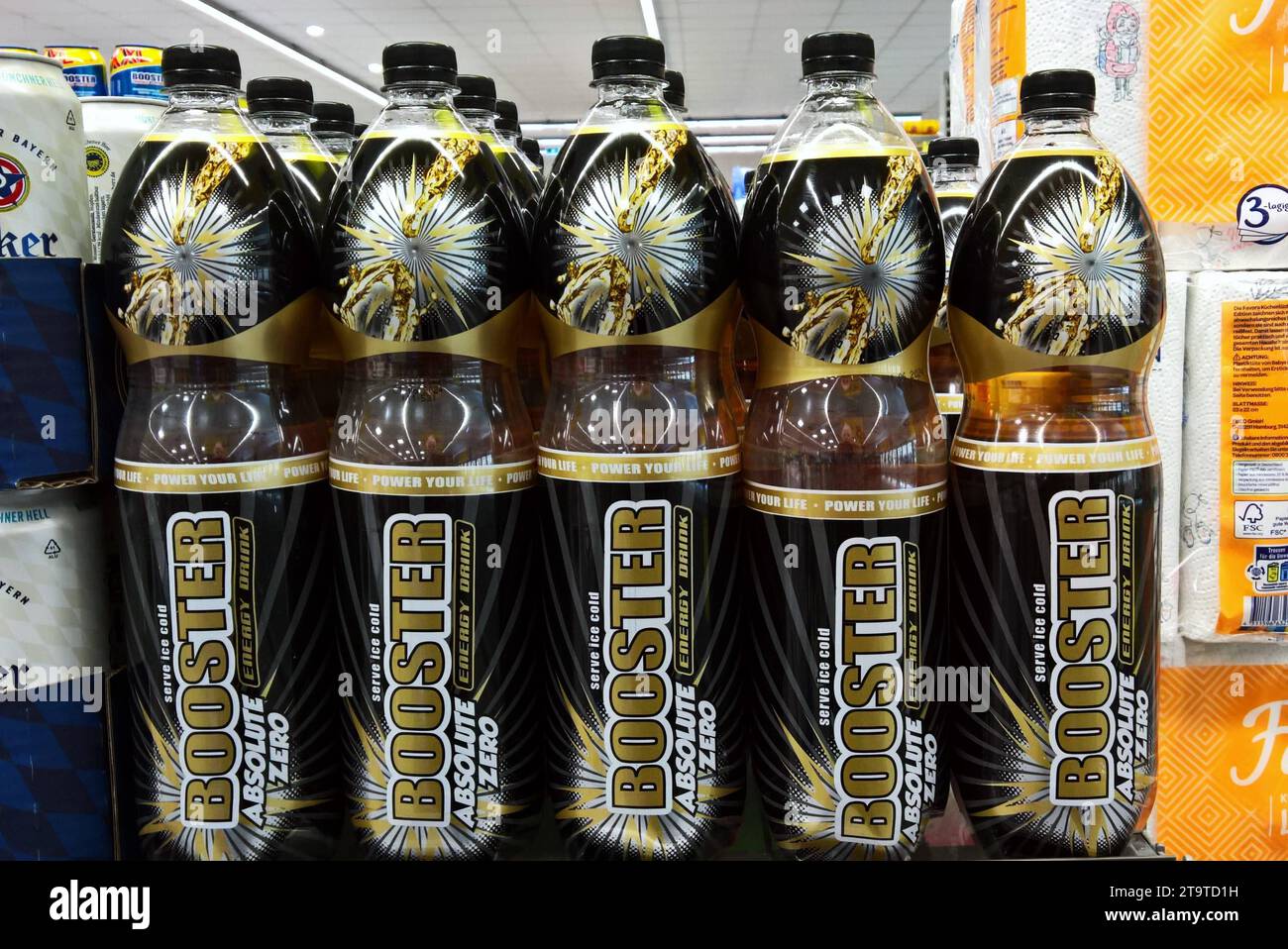 Booster Energy - Drink, Absolute Zero, Flaschen-Abfüllung *** Booster ...