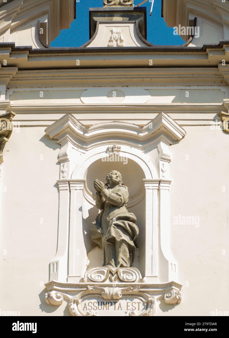 Statue Assumpta Est Maria, the Blessed Virgin Mary. San Martino Church ...