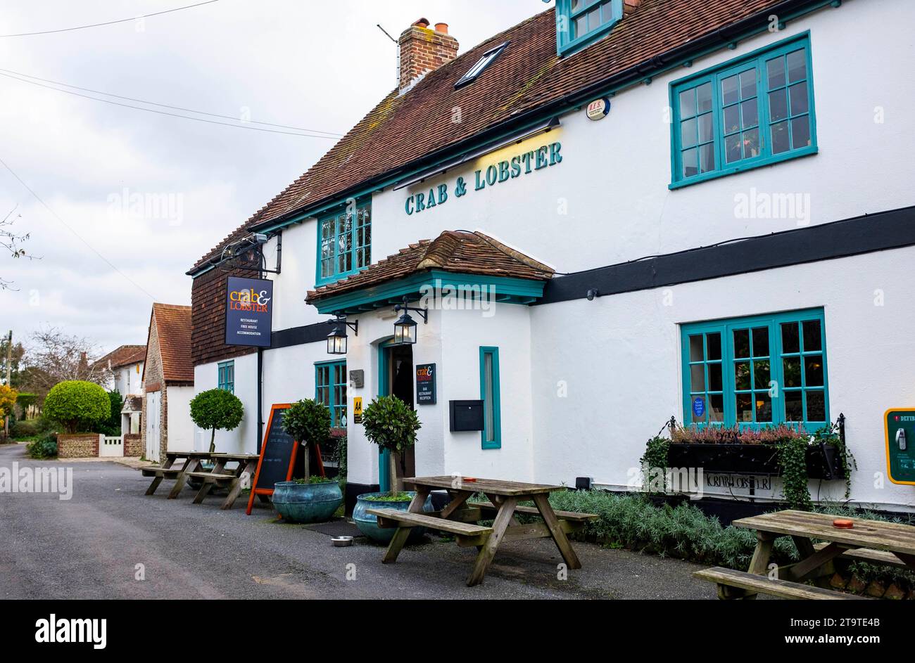 The Crab & Lobster pub restaurant at Sidlesham Pagham Harbour on an ...