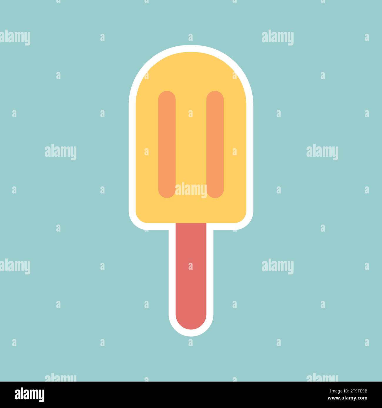 Ice cream icon. Vector illustration in flat style for summer theme ...