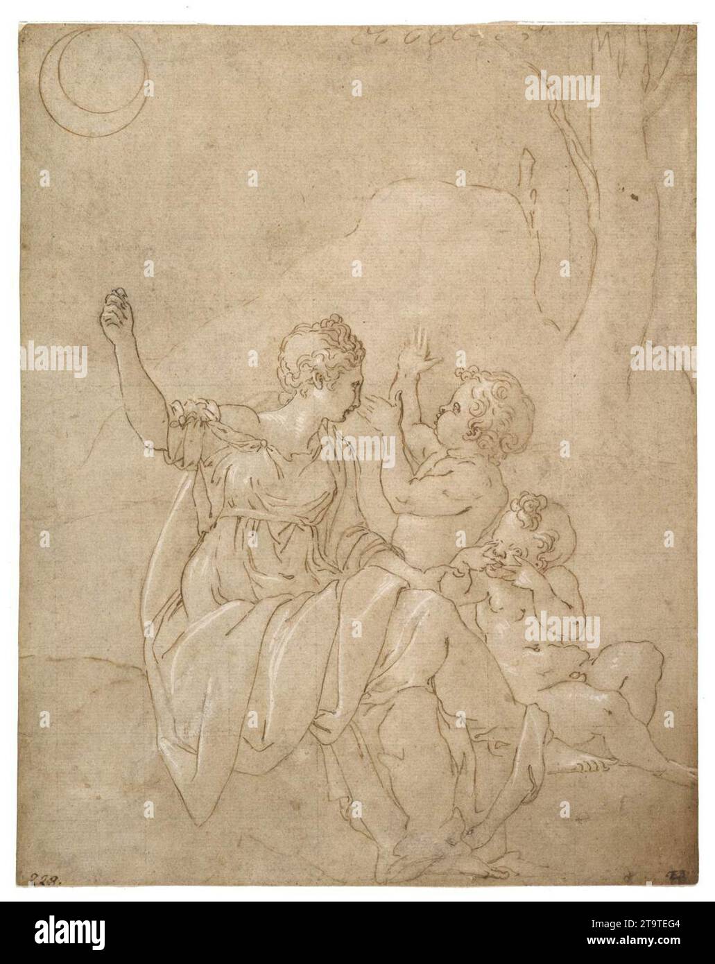 Classical Female Figure (Diana or Venus) with Two Infants 1539-42 by ...