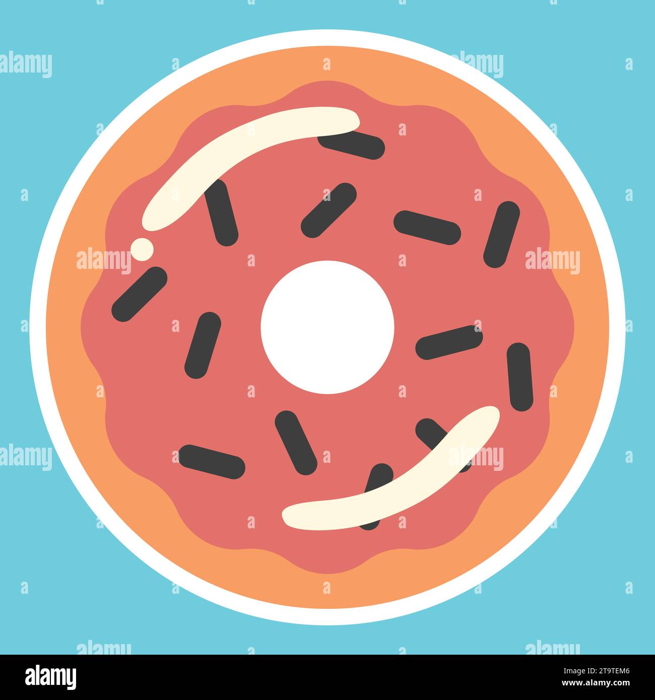 Donut icon. Flat illustration of donut icon for web design Stock Vector ...