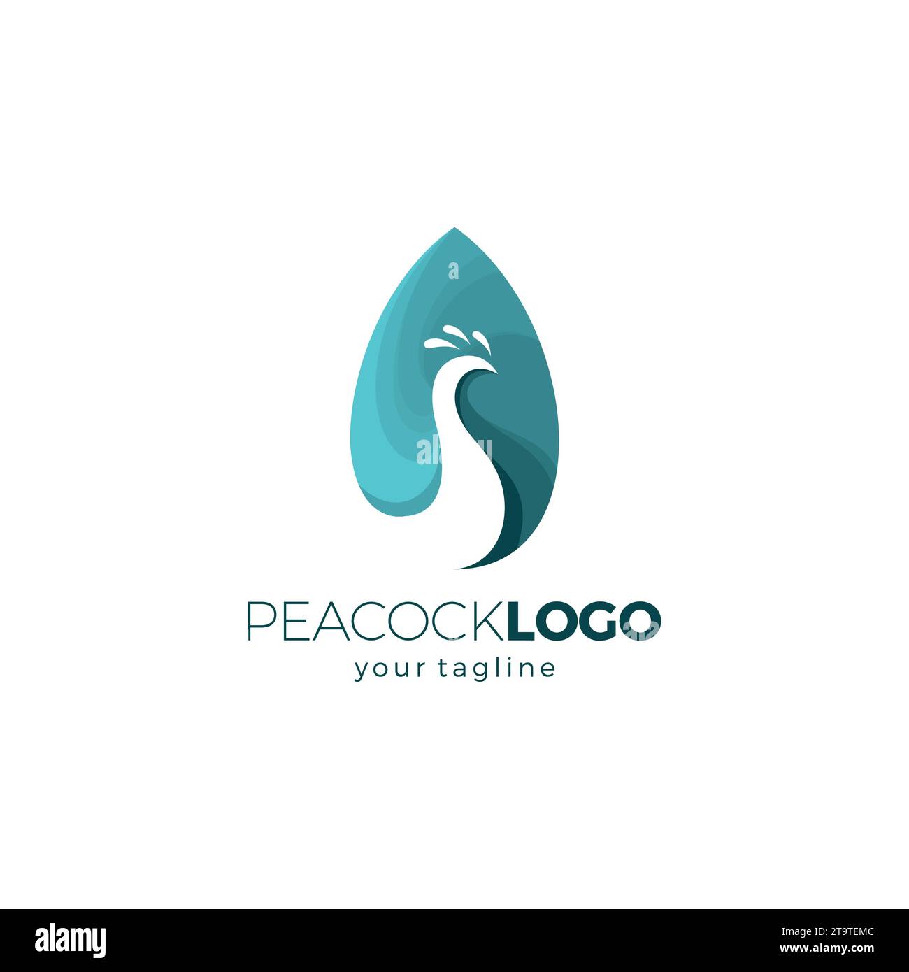 Turquoise bird symbol Cut Out Stock Images & Pictures - Alamy